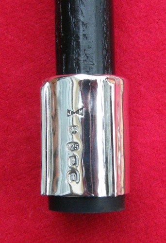 Silver walking stick/cane ferrule - John Huddleston - Silversmith